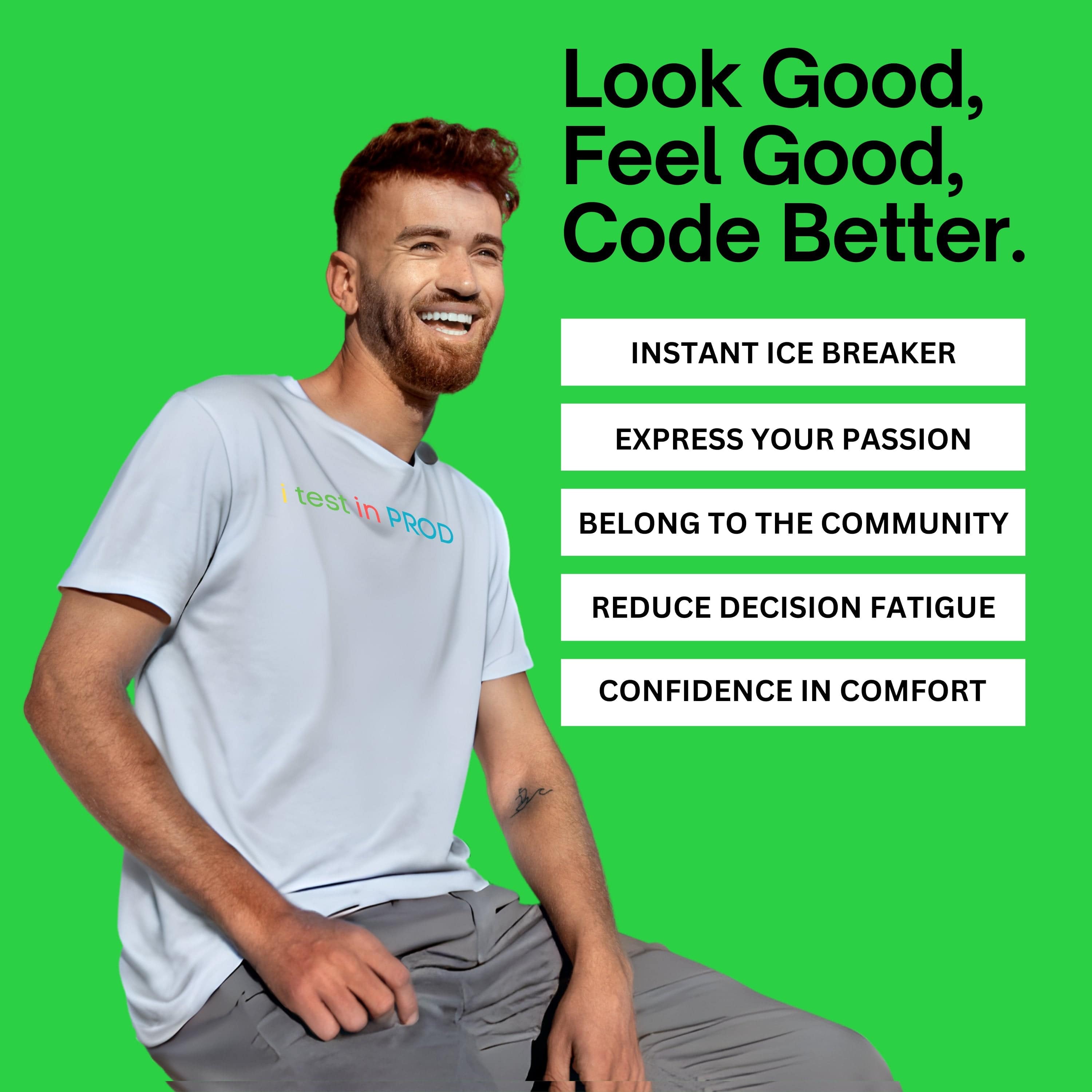 Programmer T-Shirt i test in PROD shirt | Developer Clothing Tech ...